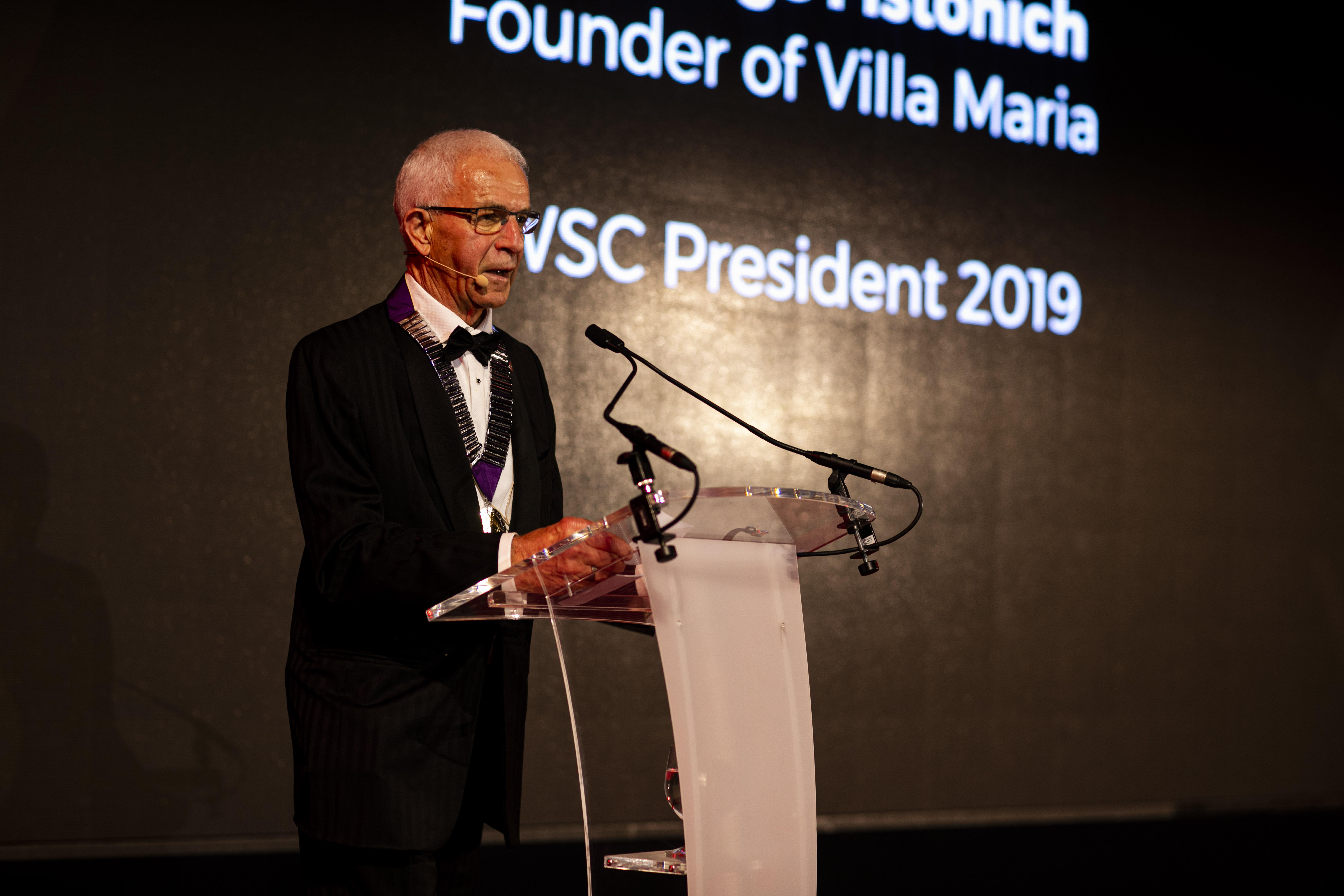 Sir George Fistonich at the IWSC 50th Anniversary Awards Banquet ...